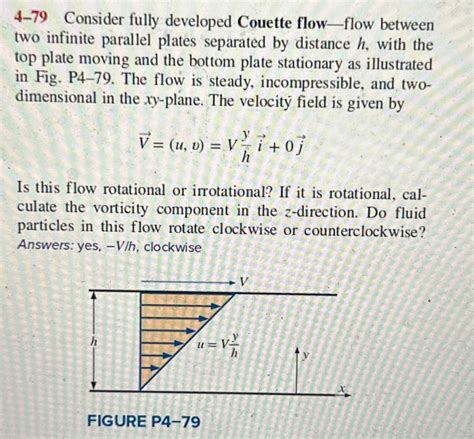Solved 4 79 ﻿consider Fully Developed Couette Flow Flow