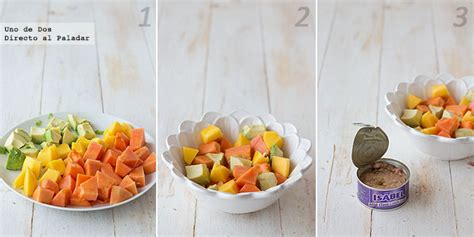 Receta De Ensalada Tropical De Mango Papaya Y Aguacate Con Atún Isabel