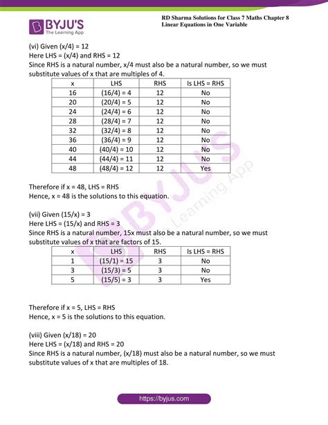RD Sharma Solutions For Class 7 Maths Chapter 8 Linear Equations In