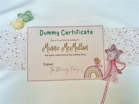Certificate For Dummy Dummy Certificate Reward For Giving Up The