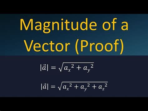 Magnitude Of A Vector Formula