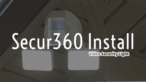 Secur360 Video Security Light Install And Review Youtube