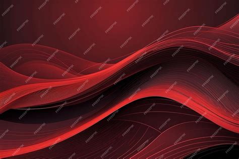Modern Abstract Line Wavy Background And Red Color Premium Ai