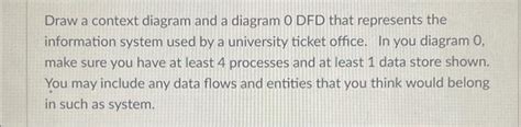 Solved Draw A Context Diagram And A Diagram O DFD That Chegg
