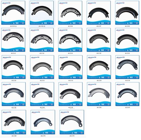Brake Shoe Identification Chart Educational Chart Resources