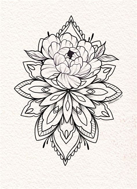 Mandala Flower Tattoo Design Realistic Portrait Tattoos