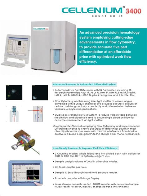 cellenium 3400 brochure pdf cytometry flow cytometry