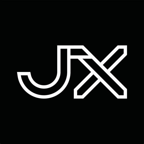 Jx Logo Monogram With Line Style Negative Space 16567259 Vector Art At