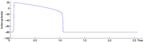 1d Measure Of Action Potential Simulation With Simplified Aliev And