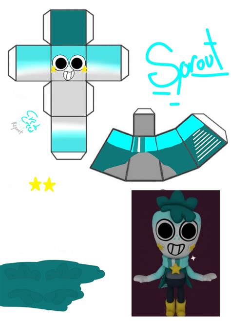 Sprout Star Time Papercraft Modelo De Boneca De Papel Bonecos De