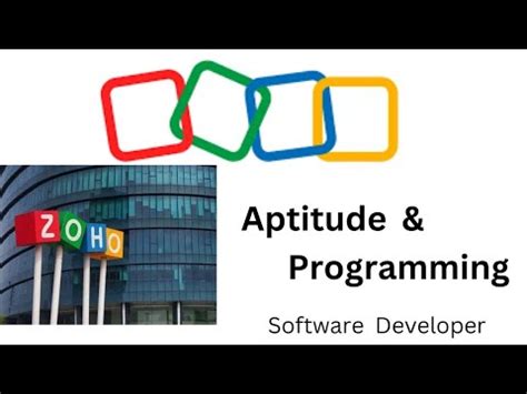 ZOHO Round Questions Aptitude And Programming YouTube