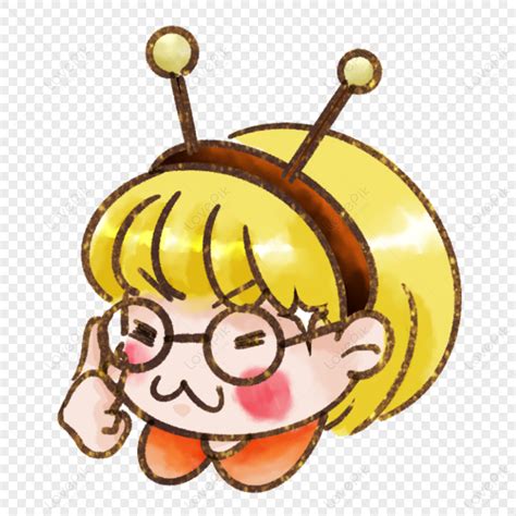 日本可愛顏文字表情包貼圖戴眼鏡的女孩女孩眼鏡可愛表情創意表情包psd圖案素材免費下載，可愛卡通圖片，尺寸1200 × 1200px Lovepik