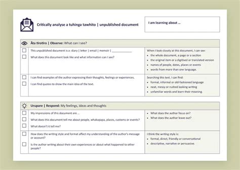 Critically Analyse A Tuhinga Tawhito Unpublished Document Services