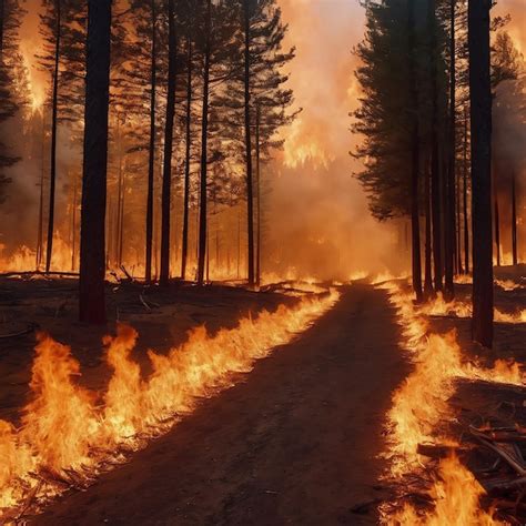 Premium Ai Image Forest Fire