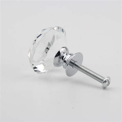30mm Diamond Shape Crystal Glass Knobs Cupboard Dr Vicedeal