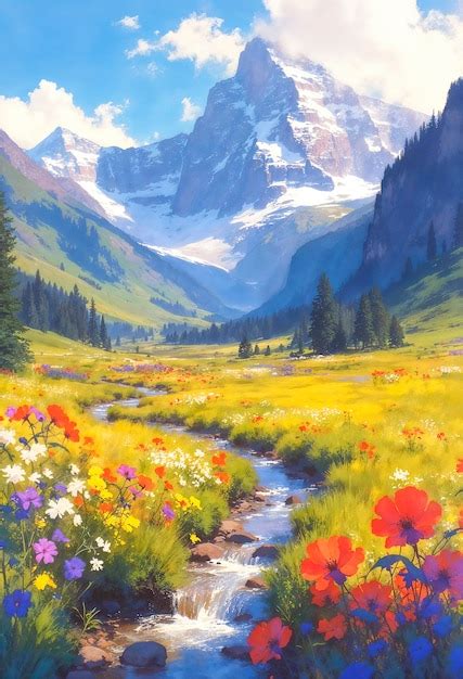 Dramatische Landschaftsillustration Ki Generiertes Bild