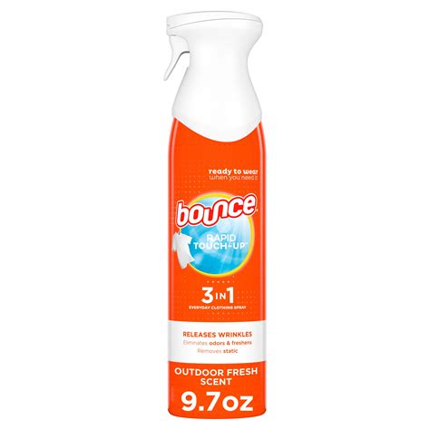 Bounce Rapid Touch Up 3 Wrinkle Releaser Clothing Spray 97 Fl Oz