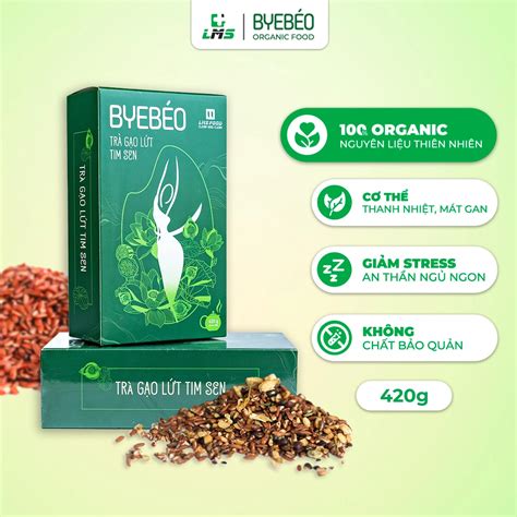 Trà Gạo Lứt Tim Sen Bye Béo