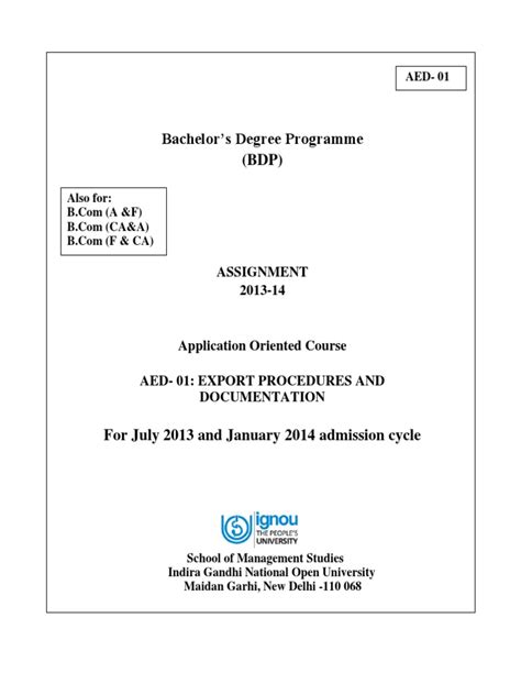 Aed Assignment Pdf Exports University And College Admission