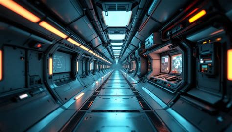 Free Deep Space Passage Photo Spacecraft Corridor Spaceship