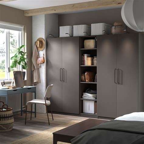 Pax Forsand Kledingkast Donkergrijsdonkergrijs 250x60x201 Cm Ikea