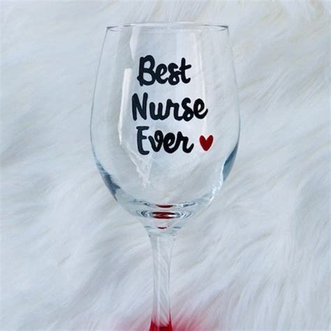 Nurse Wine Glasses Etsy