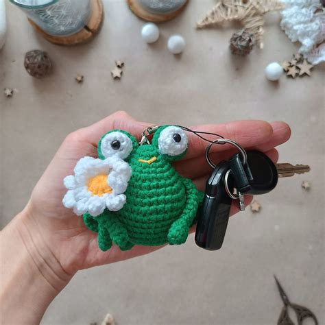 Crochet Pattern Frog Keychain Amigurumi Pattern Frog Crochet Pattern