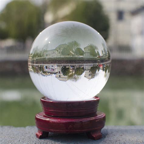 Clear Glass Crystal Ball Healing Sphere Photography Props Lensball