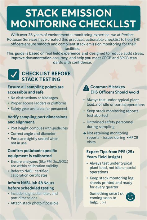 Stack Emission Monitoring Checklist Perfect Pollucon Llp