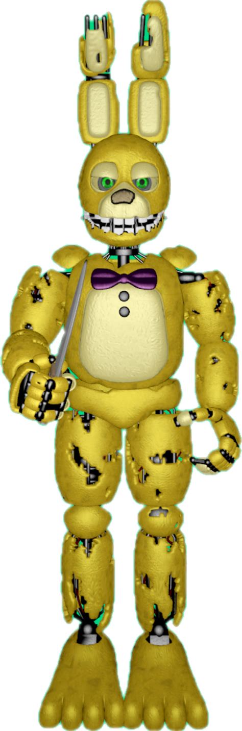 Sfm Fnaf 3 Withered Springbonnie Full Body By Mauriciotoro2006 On