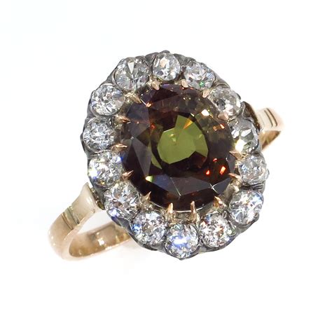 Victorian Gia 4 42ctw Natural Alexandrite Old Mine Diamonds Antique