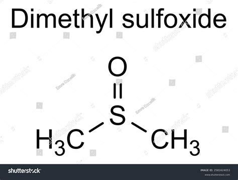 Chemical Structure Dimethyl Sulfoxide Drug Substance Stock Vector