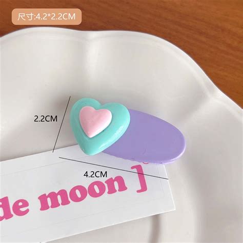 Cute 067 กิ๊บติดผม กิ๊บหนีบผมวงรีสีพาสเทล ดาว หัวใจสดใส Shopee Thailand