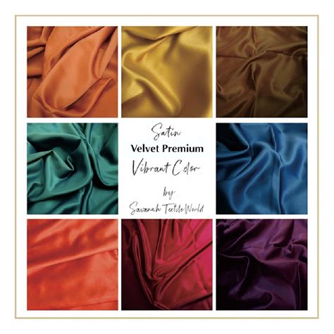 Jual Kain Satin Velvet Premium Vibrant Bahan Dress Hijab Gamis Kebaya