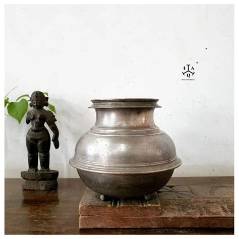 Auspicious Brass Kalasa Sombu Holy Kalash Pot Indian Antique Quest