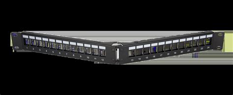 Datamaster P4024ang 24 Angled Keystone Patch Panel W Cable Management Bayview Technology
