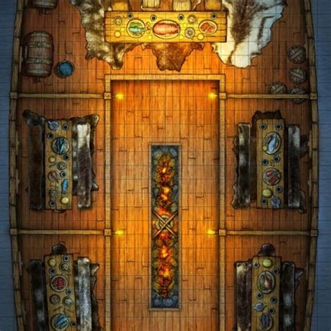 3d Printable Viking Great Hall Map By Rhasmus Battlemaps