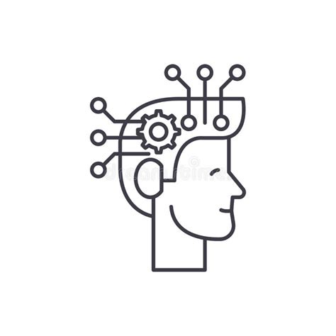 Strategic Thinking Line Icon Concept Strategic Thinking Vector Linear