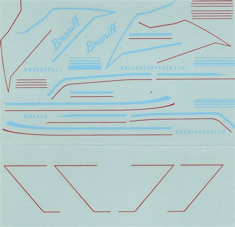 Flightpath Decals Fp10 29 Boeing 727 200 Braniff Ultra 1990 Lime