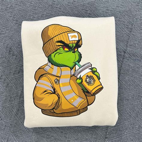 Hogwarts Harry Potter Grinch Coffee Sweatshirt Western Meowdy