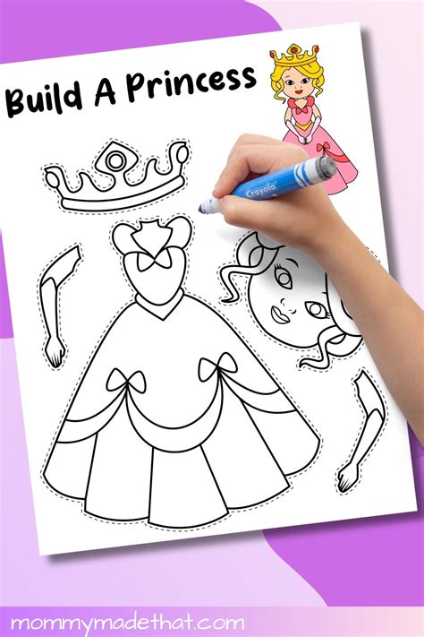Printable Princess Craft A Fun Build A Princess Activity 👑