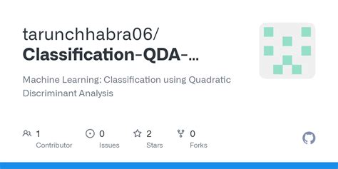 Github Tarunchhabra06classification Qda Program Machine Learning