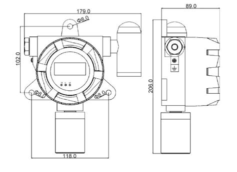 Fixed Hydrogen Sulfide H2s Gas Detector
