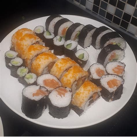 First Time Making Sushi For My Mom She Really Liked It But What Does Reddit Think R Sushi