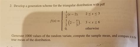 Solved 2 Develop A Generation Scheme For The Triangular