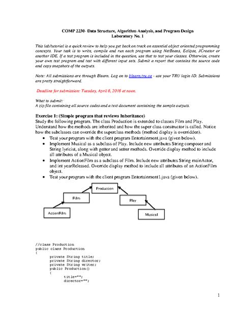 Lab1 Lab Assignment 1 Comp 2230 Data Structure Algorithm Analysis