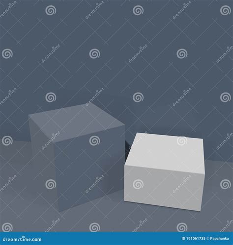 Composition Of Blocks Cubes Parallelepipeds For Exhibition Stage Design Background Abstract