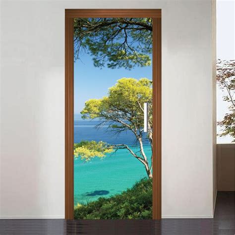 Landscape Door Door Wallpaper Mural Fridge Door Mural Sticker