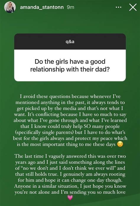 Amanda Stanton Opens Up About Why She Doesnt Discuss Her Daughters Dad Publicly