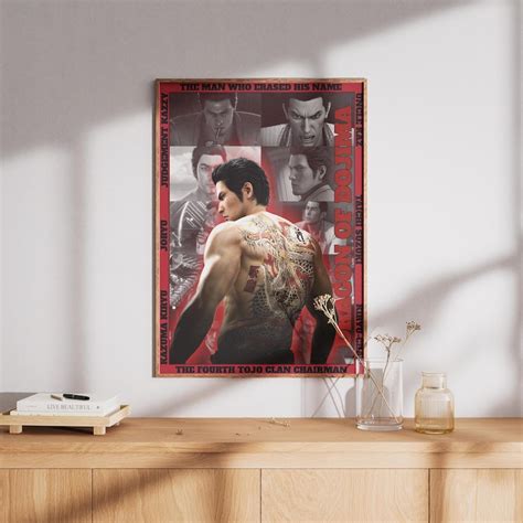 Yakuza Poster Kazuma Kiryu Dragon Of Dojima Game Poster Wall Art